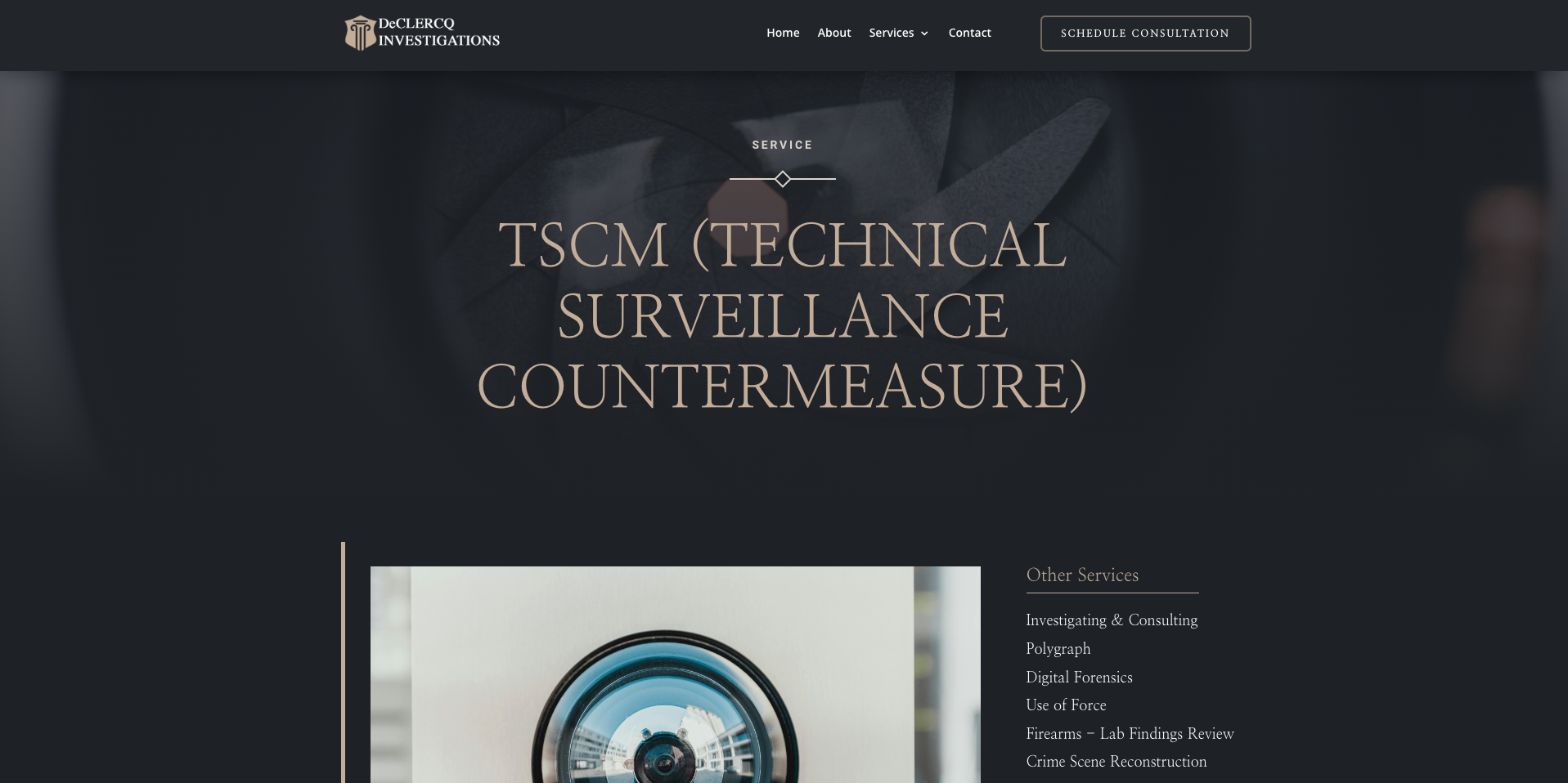 Technical Surveillance Countermeasure - DeClercq Investigating
